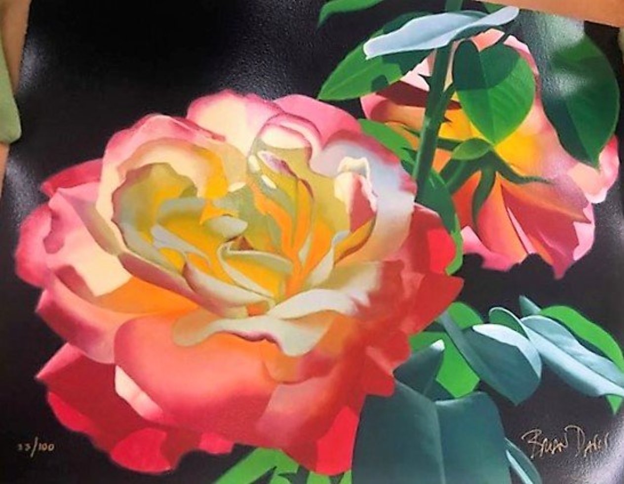 Rose in the Leaves 2000 by Brian Davis - For Sale on Art Brokerage