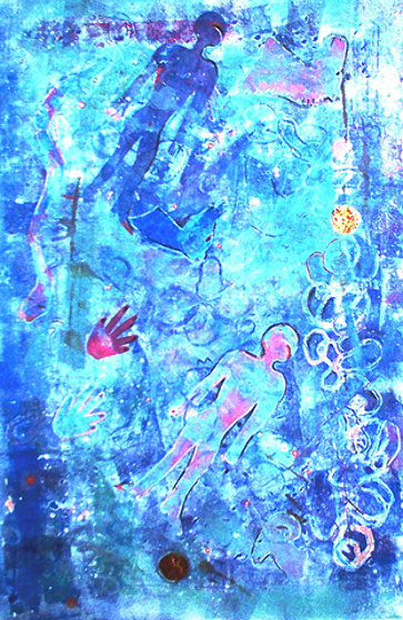 Mirage in Blue Monoprint 50x38 Huge by Charles Davison - For Sale on ...