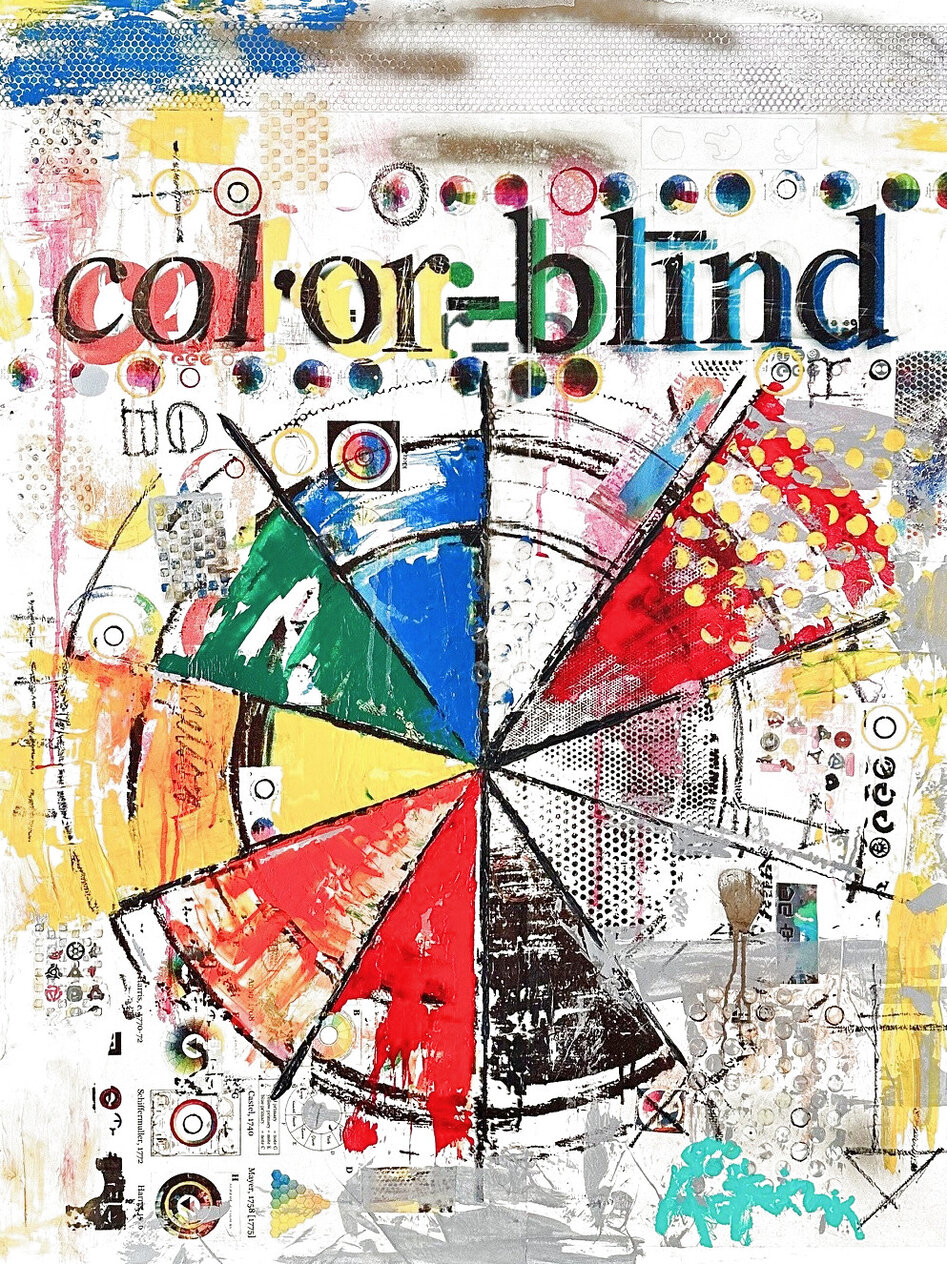 Colorblind 2019 Mixed Media on Panel by Autumn de Forest - For Sale on Art Brokerage