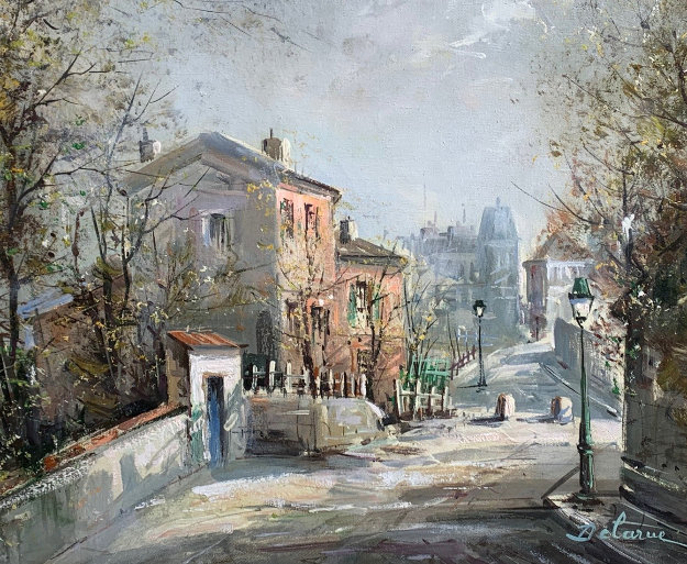 Lucien DeLaRue Le Lapain Agile Montmartre, oil on canvas by Lucien ...