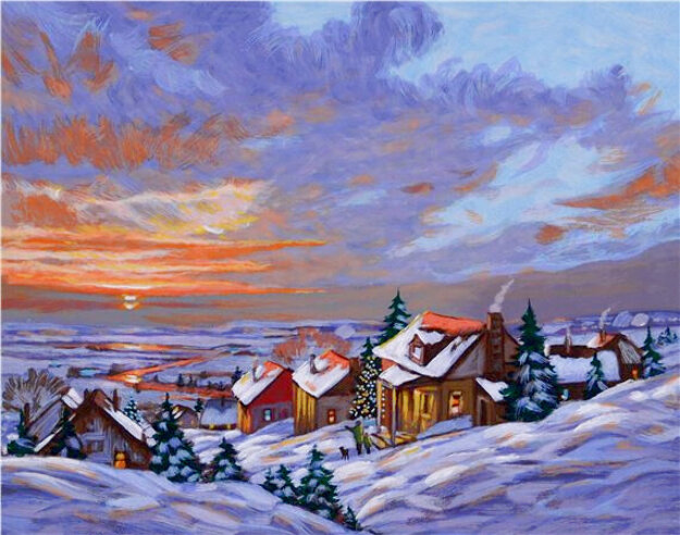 Un Soir Dhivers AP 1998 Limited Edition Serigraph by Littorio del ...