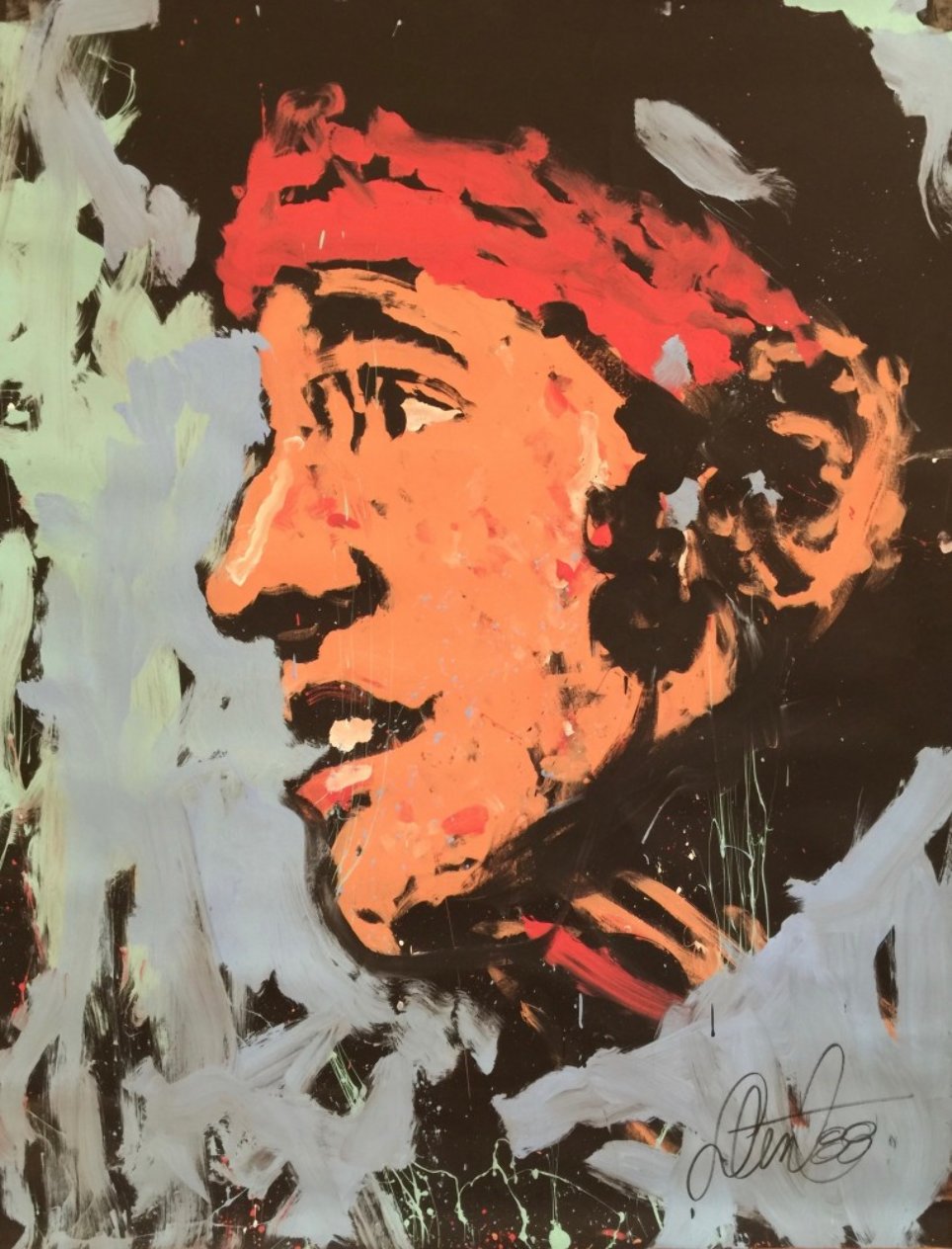 Bruce Springsteen "The Boss " 72x53 by Denny Dent - For Sale on Art ...