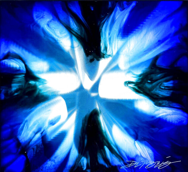 Mini Burst Blue 2015 Mixed Media on Aluminum by Chris DeRubeis - For ...