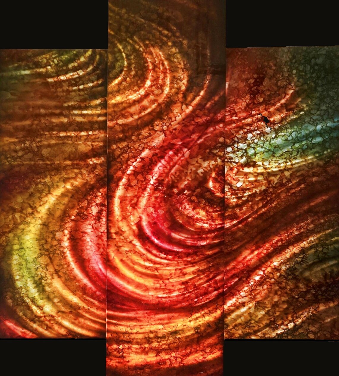 Rain Triptych 2009 Mixed Media on Aluminum 48x36 by Chris DeRubeis ...