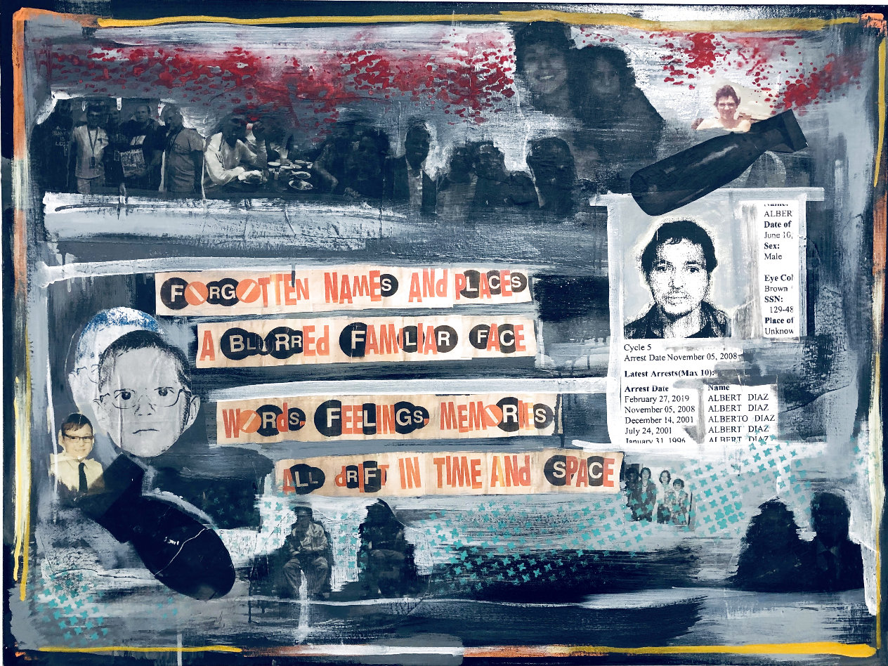 Ghost Painting #1 2019 Mixed Media on Canvas by Al Diaz - For Sale on ...