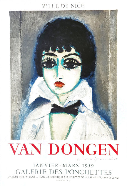 “Marcelle Leoni“ Galerie Des Ponchettes Poster 1959 Lithograph 18x15 by ...