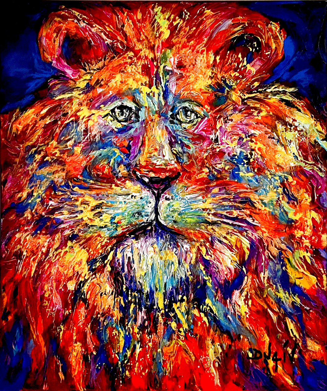 Le Roi Lion 2021 Oil on Canvas by Duaiv - For Sale on Art Brokerage