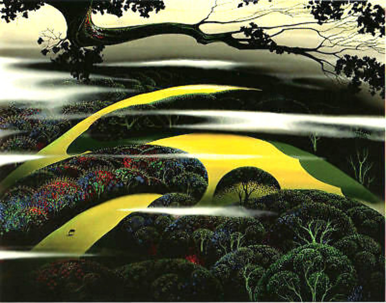 Landscape, eyvind earle, Serigraph, Animated Misty by Eyvind Earle