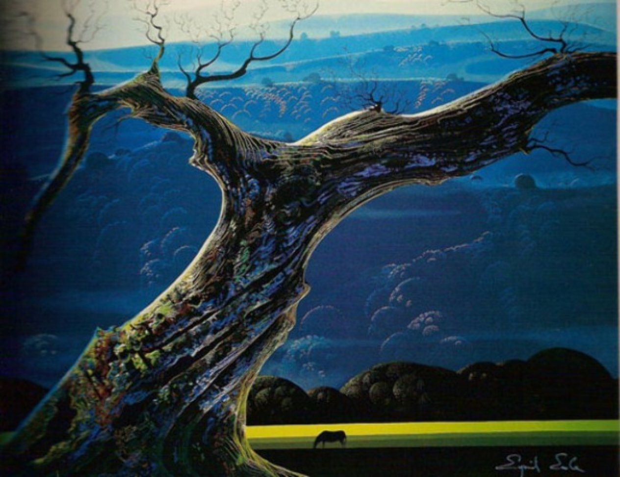 Towering Oak 1987 - California by Eyvind Earle - For Sale on Art Brokerage