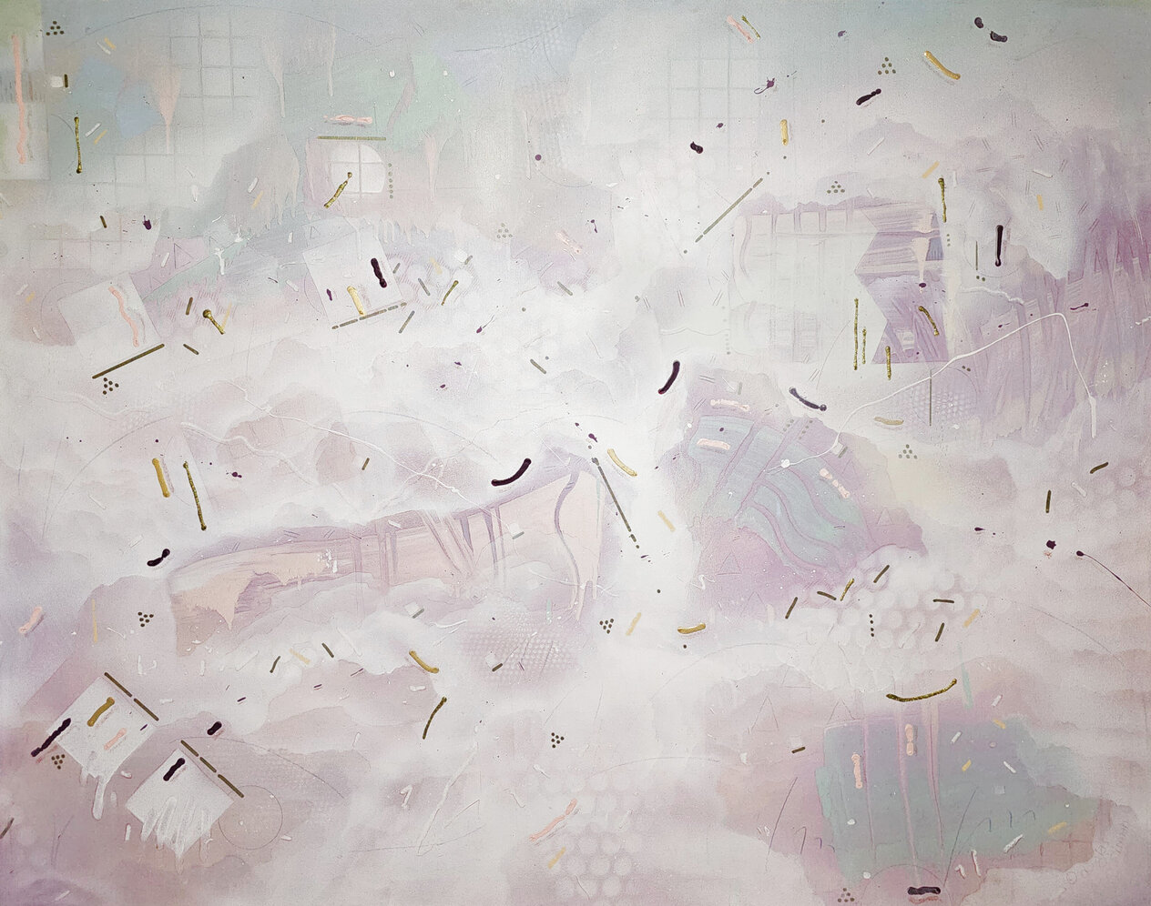 Untitled Abstract 1995 Oil on Canvas 48x60 by Douglas Eisman - For Sale ...