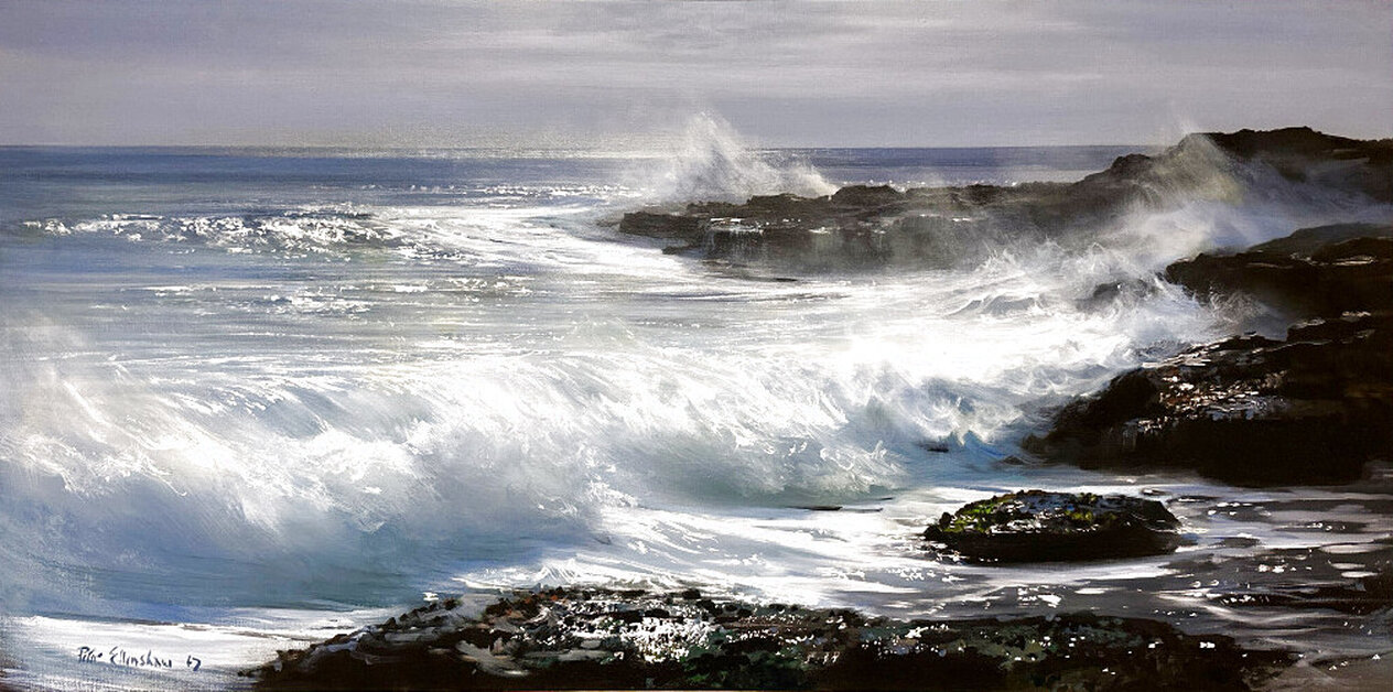 Golden Surf 1967 Oil on Canvas by Peter Ellenshaw - For Sale on Art ...