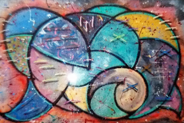 Aerial View Blue 1985 Acrylic 40x30 by Mark Erickson