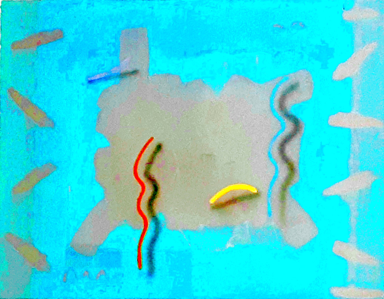 Aerial View Blue 1985 Acrylic 40x30 by Mark Erickson