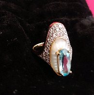 Alouette Gold Ring 1990 1 in by Erte - For Sale on Art Brokerage