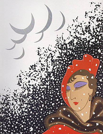 Seasons Suite: Winter 1975 Serigraph 13x10 by Erte - For Sale on Art ...