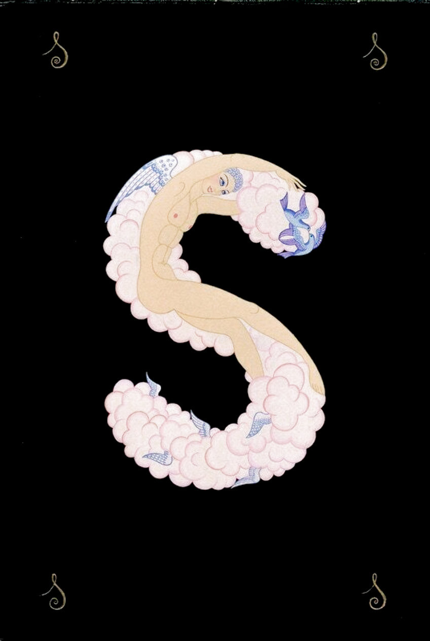 Erte, S From the Alphabet Suite, 1977 by Erte - For Sale on Art Brokerage