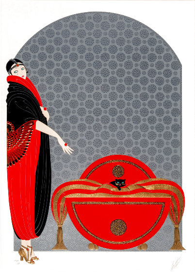 Heart II (Red And Gold) 1996 by Erte