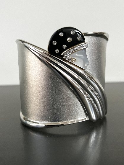 Tempest Silver Bracelet 1988 2.5 in by Erte - For Sale on Art Brokerage