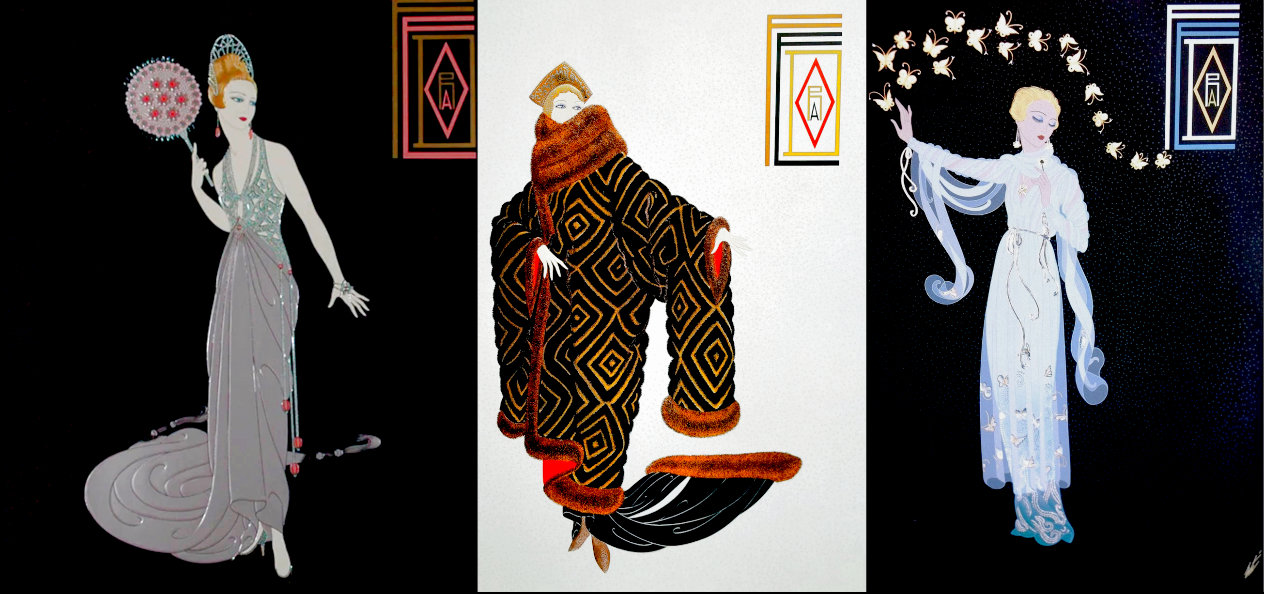 Fedora Suite of 3 Limited Edition Serigraphs by Erte - For Sale on Art ...