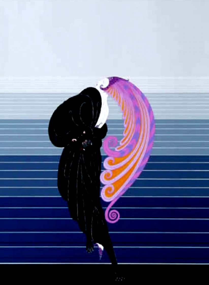 Beauty And the Beast, 1985, 25x22, serigraph, by Erte