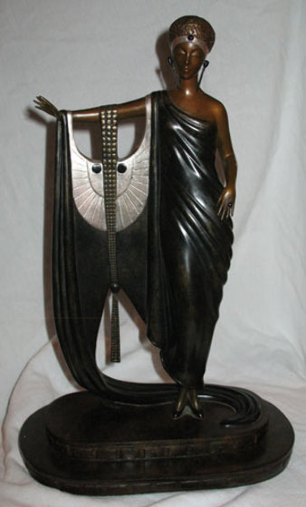 Sophisticated Lady Bronze Sculpture 1980 by Erte