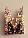 Letter M Gold Pendant / Pin From Alphabet Collection 1987 by Erte