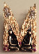 Letter M Gold Pendant / Pin From Alphabet Collection 1987 by Erte