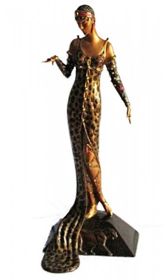 Madame Butterfly Bronze Sculpture 1990 20 in by Erte