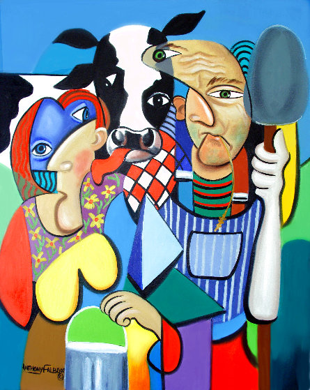 Country Cubism 2002 Giclee on Heavy Watercolor Paper 26x21 by Anthony ...
