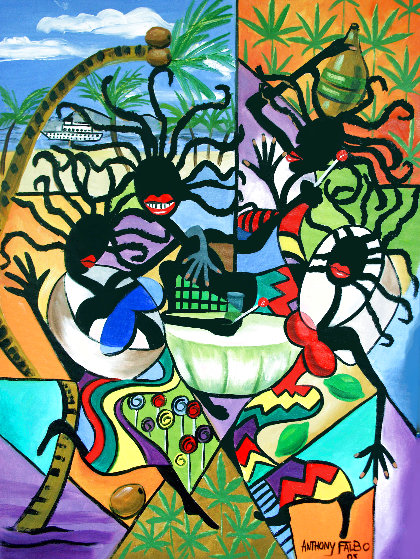 Ya Mon 2005 Giclee on Heavy Watercolor Paper 26x19 by Anthony Falbo ...