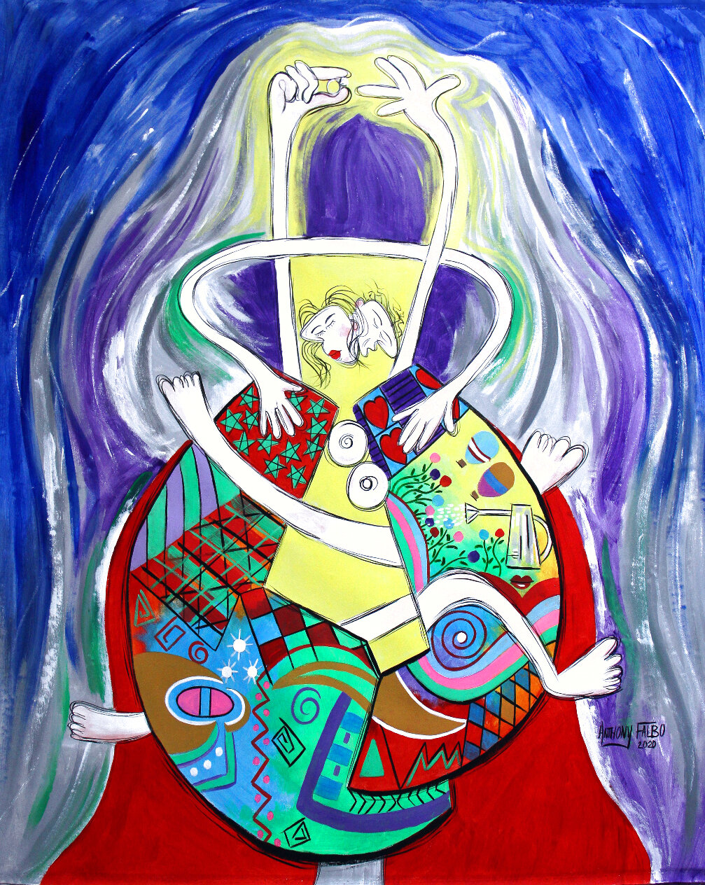 Everlasting Love 2020 Acrylic on Canvas 50x39 by Anthony Falbo - For ...