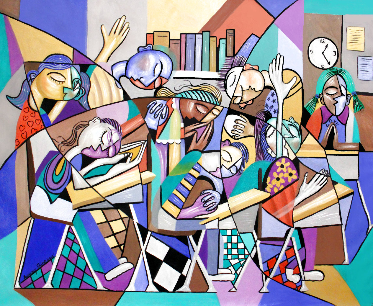 Prayer in School 2013 Oil on Canvas 39x50 by Anthony Falbo - For Sale ...