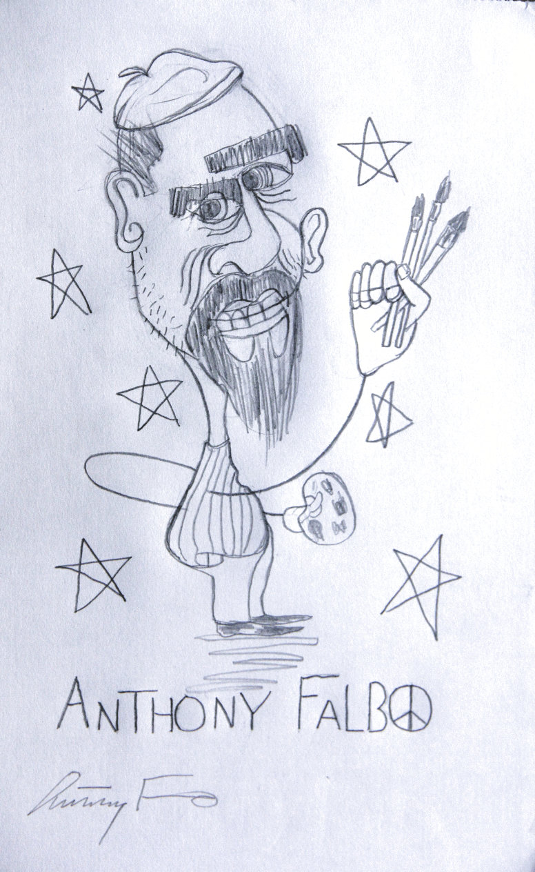 Self Portrait with a French Beret 2023 Pencil Drawing 13x8 by Anthony ...