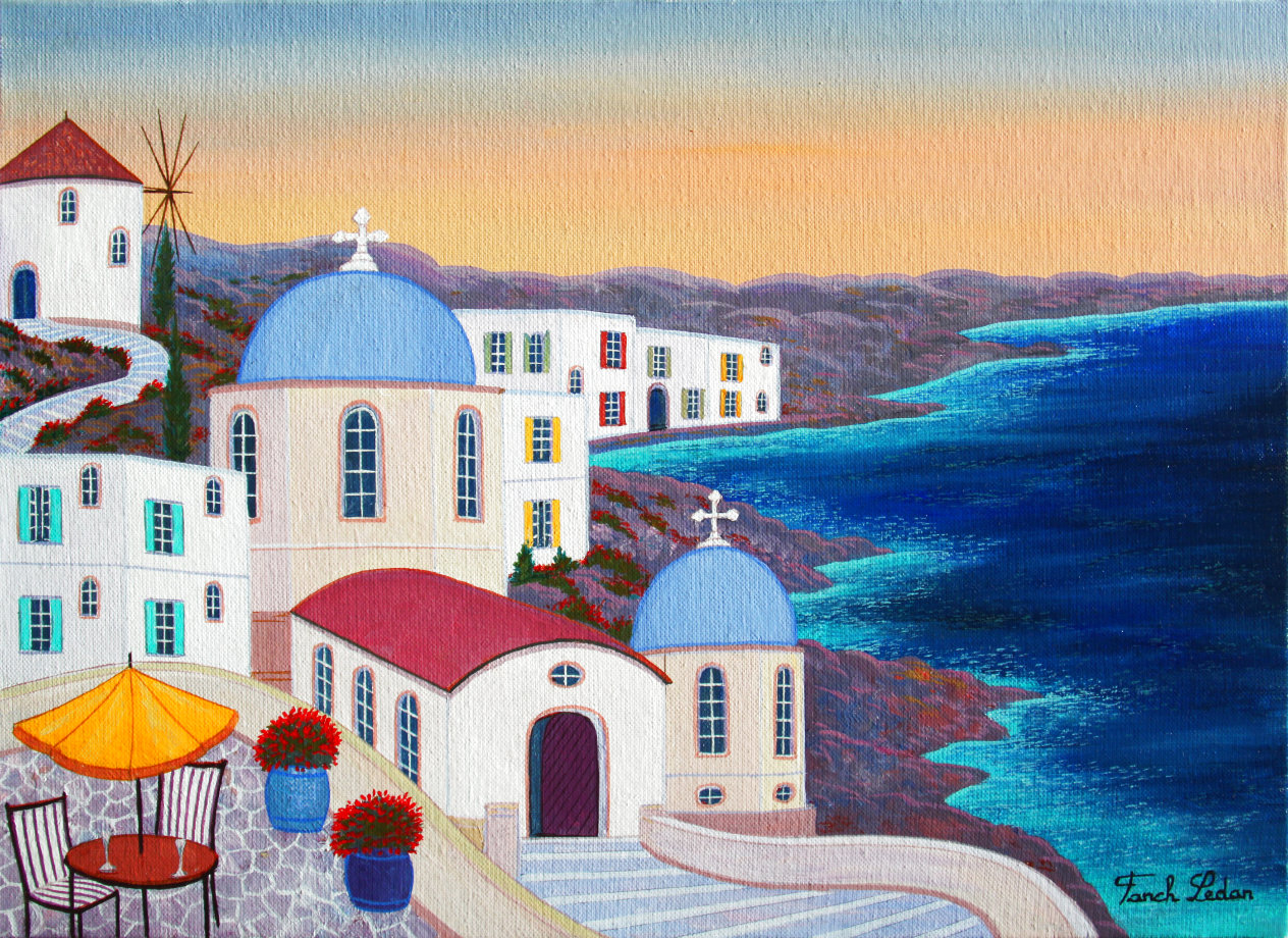 Fanch Ledan, Coupoles Du Village, original painting, 2019 by Fanch ...