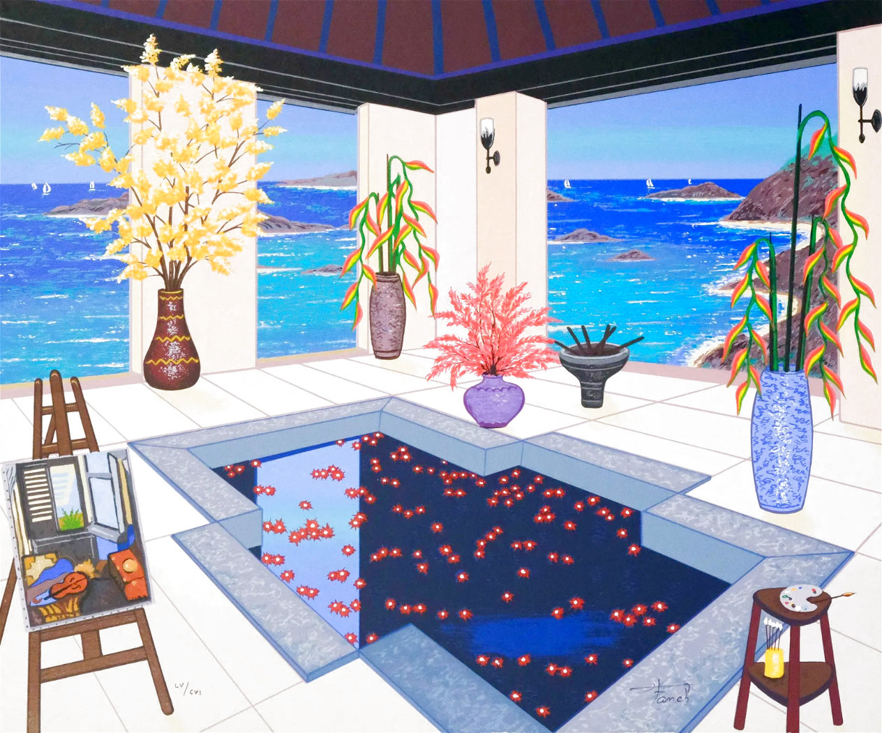 Window on the Ocean Serigraph 19x16 by Fanch Ledan - For Sale on Art ...