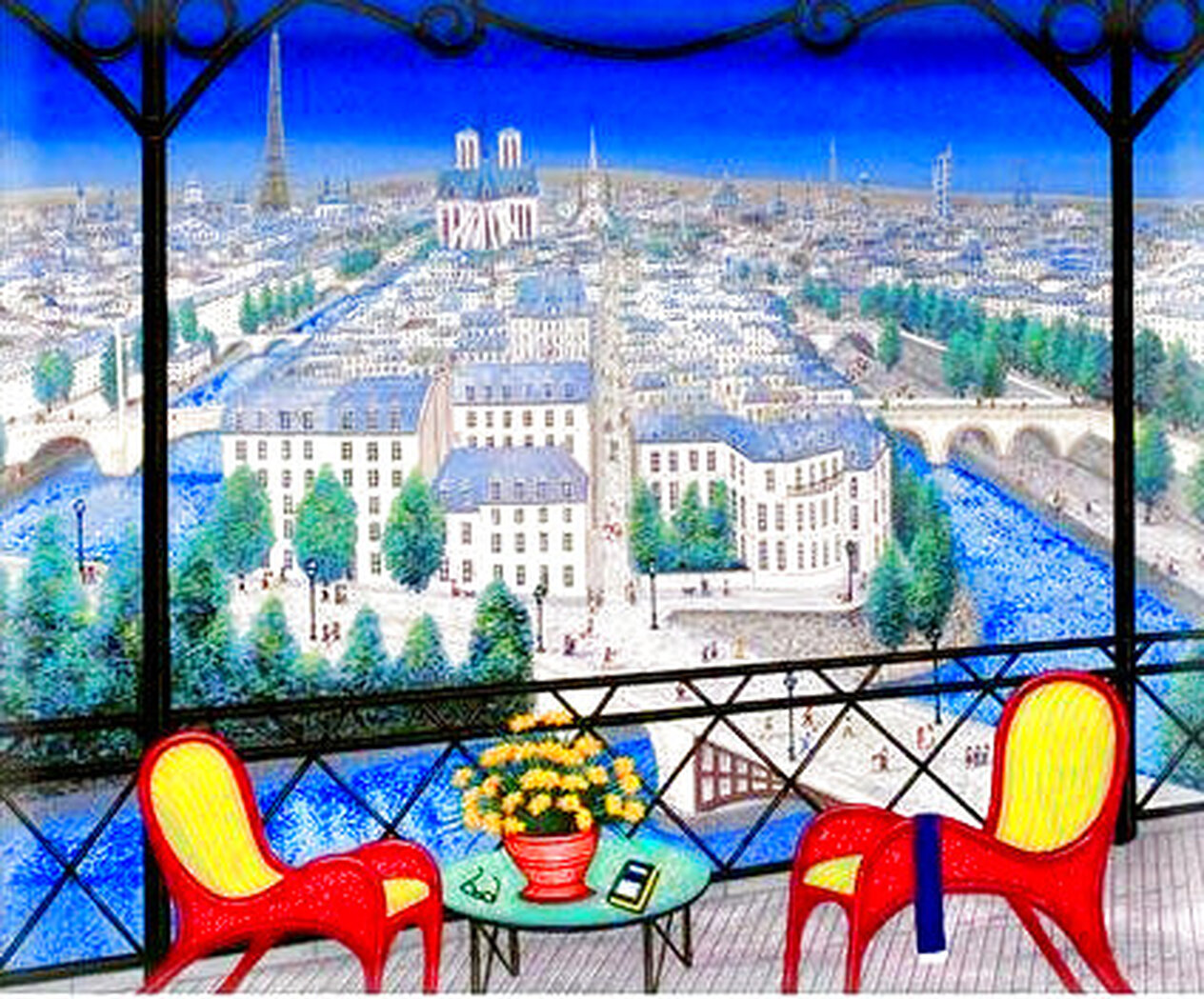 Over Ile St. Louis EA 2002 Framed Limited Edition Seriolithograph by ...