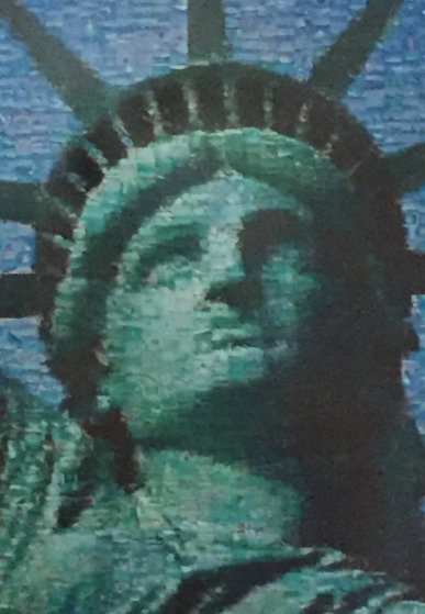 Statue And Flag 2005 by Neil J. Farkas