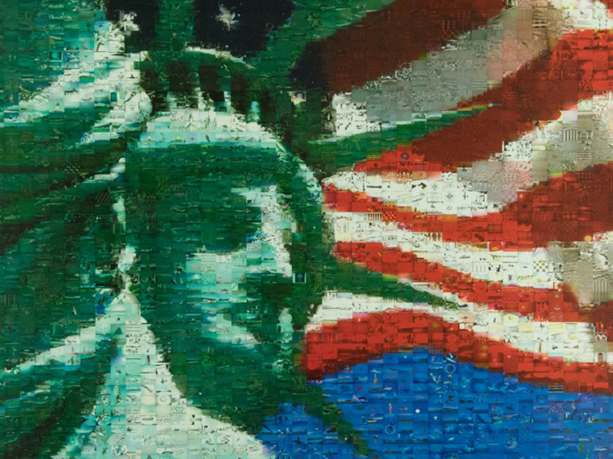 Statue And Flag 2005 by Neil J. Farkas - For Sale on Art Brokerage