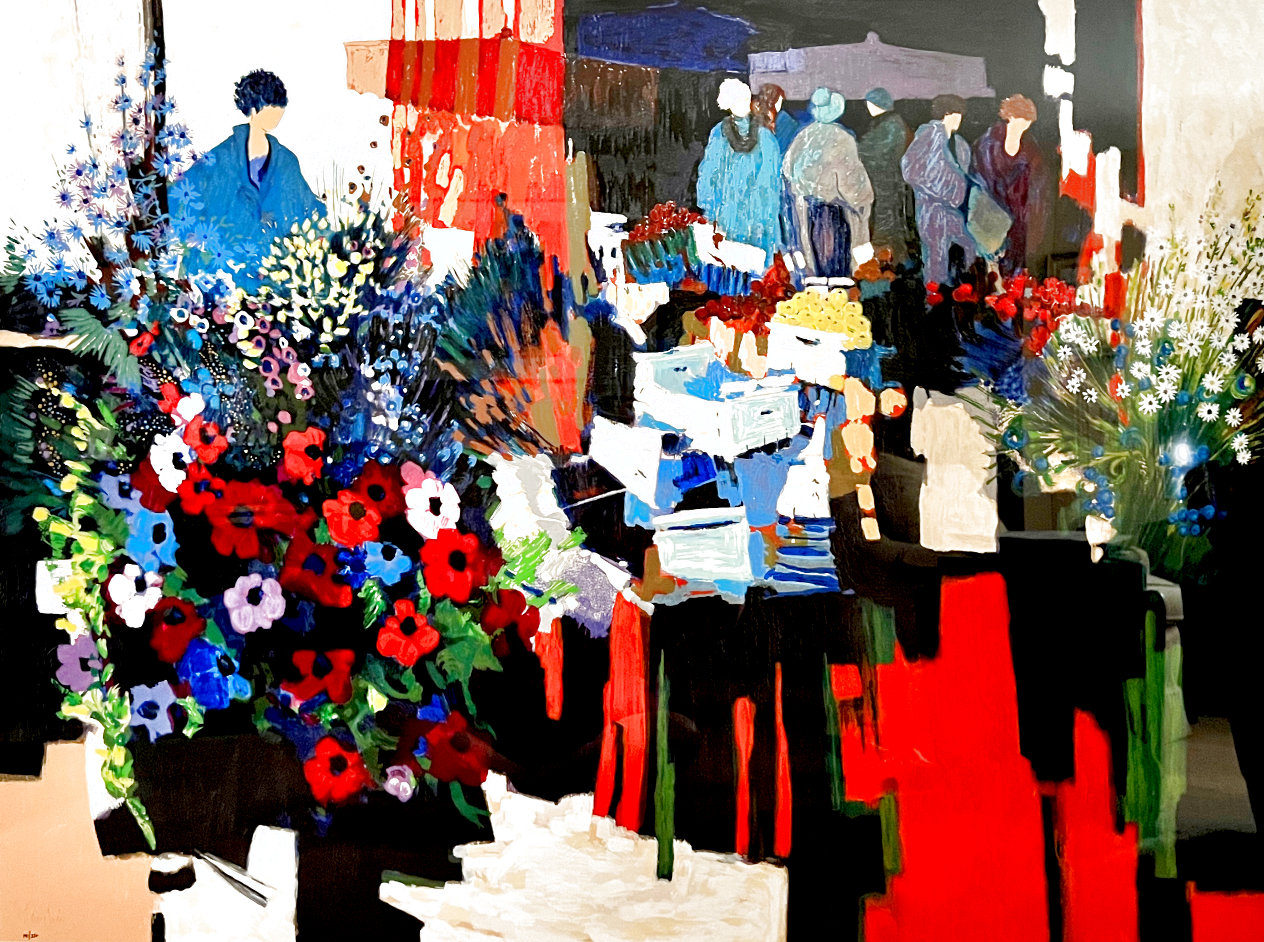 Bouquet de Anemones Lithograph 30x40 by Claude Fauchere - For Sale on ...