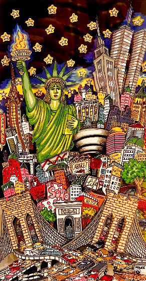 Rubbernecking New York 3-D Serigraph 17x13 by Charles Fazzino