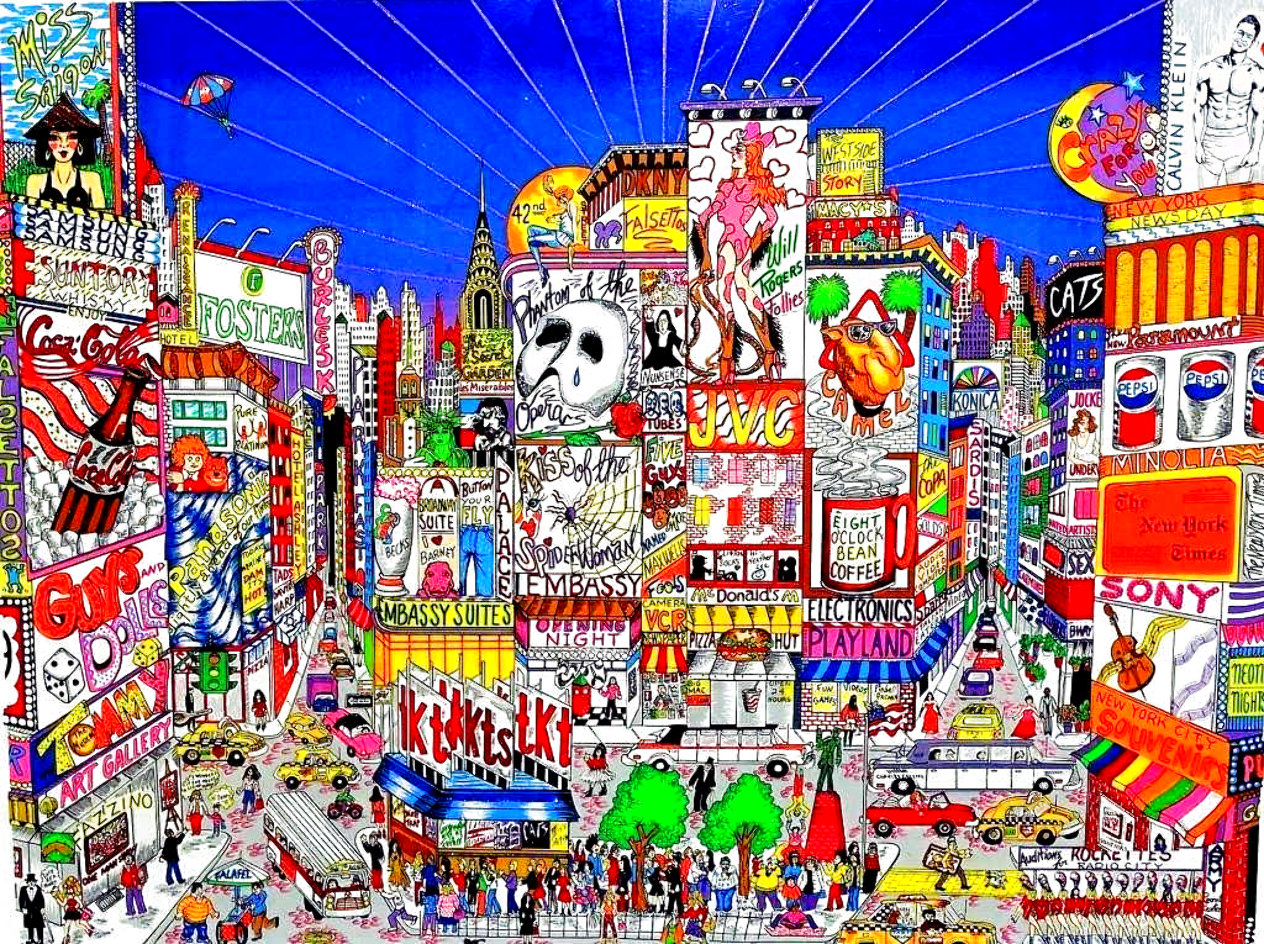 Steppin Out on Broadway 1993 3-D Serigraph 33x43 by Charles Fazzino ...