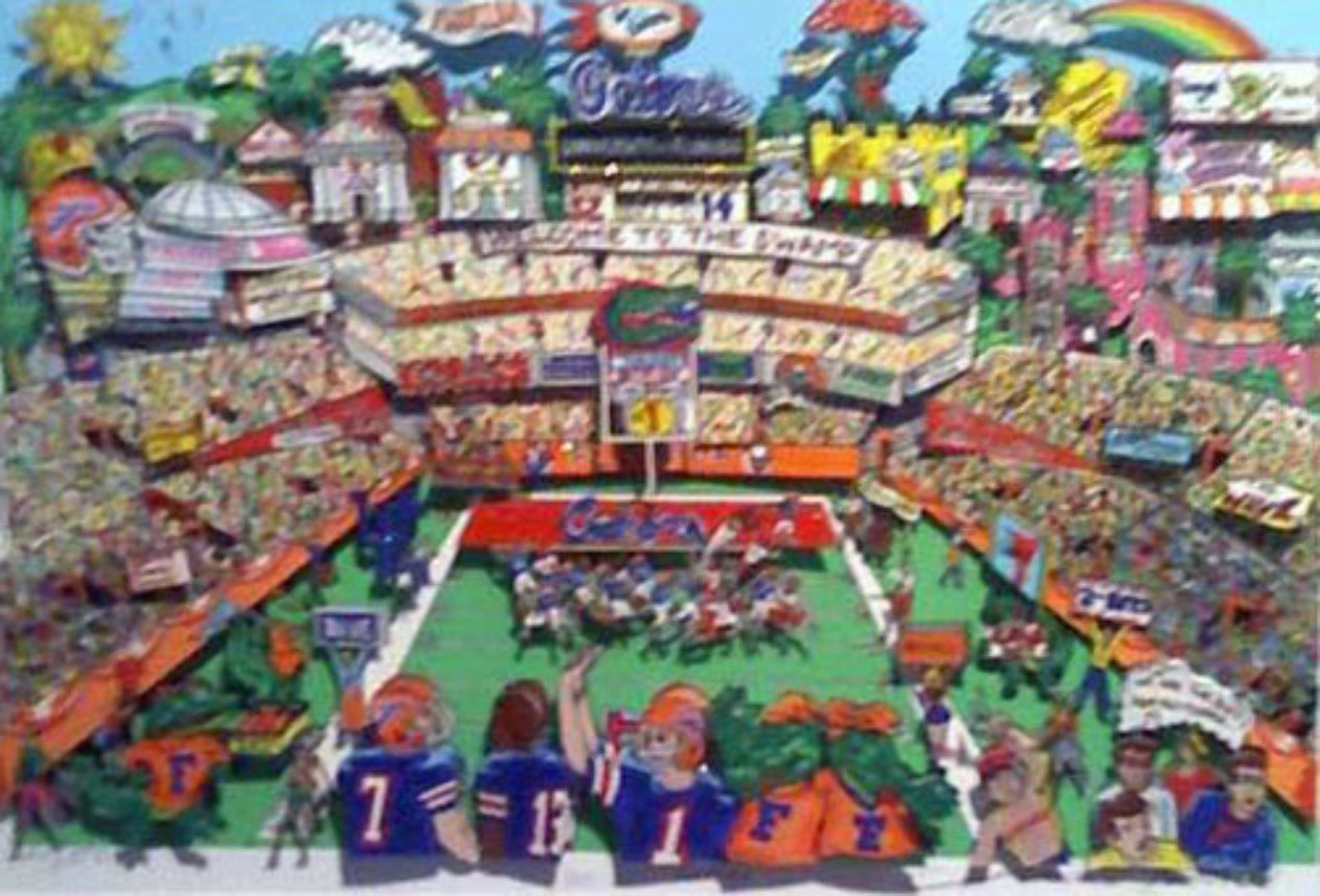 Go Go Gators, Florida 3-D 1995 by Charles Fazzino - For Sale on Art ...