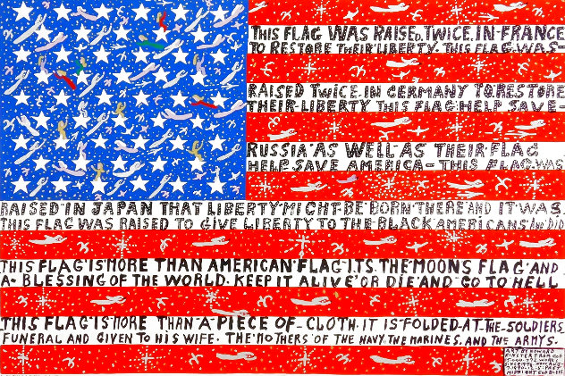 House Signed 1993 9x13 by Howard Finster - For Sale on Art Brokerage