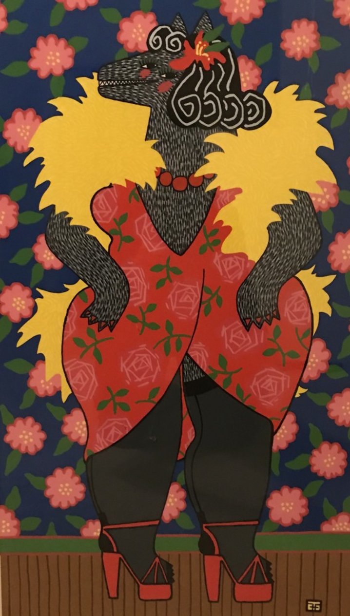 Rose Out on the Town 1979 by Harry Fonseca - For Sale on Art Brokerage