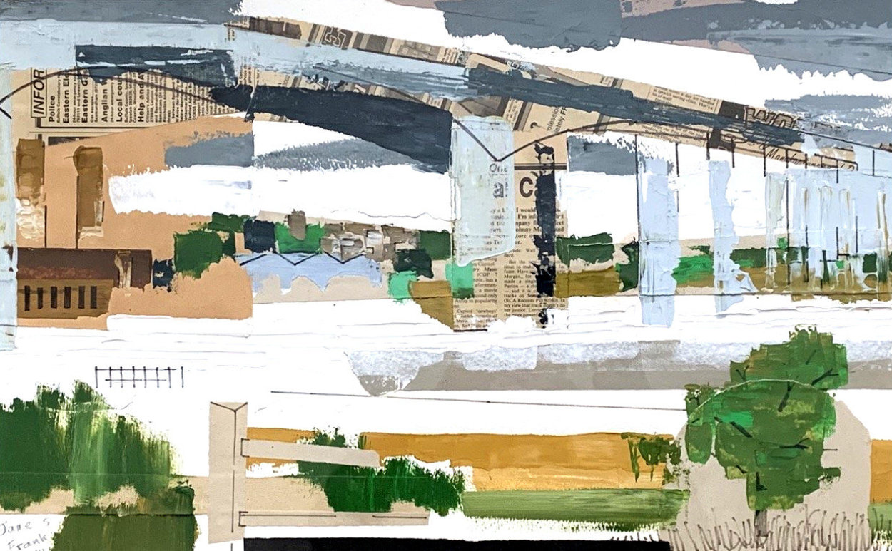 Untitled Collage 1961 Mixed Media 13x21 by Jane Frank