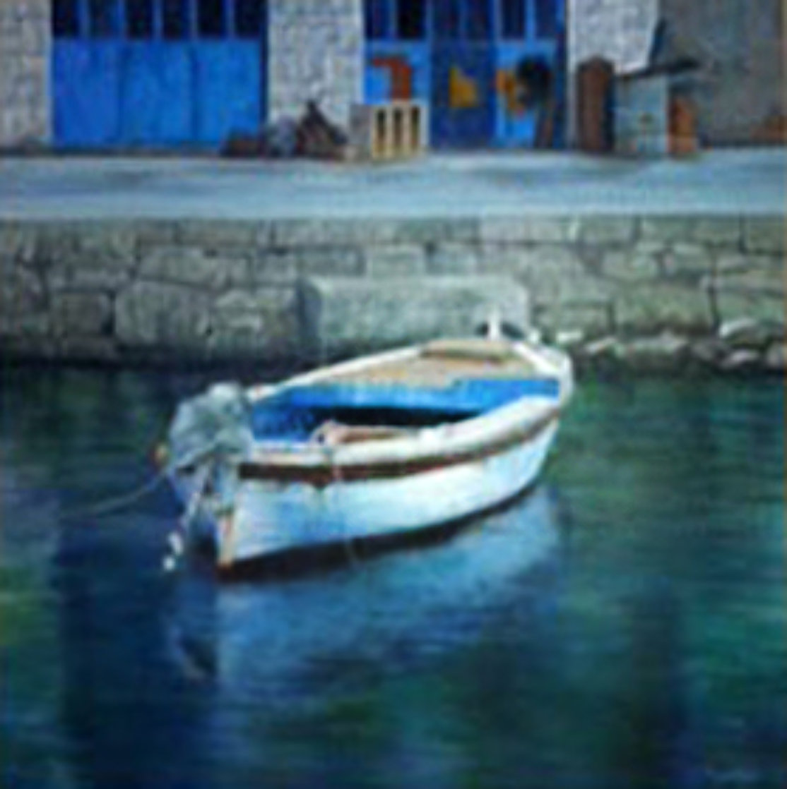 Blue Remains 1997 35x35 by Frane Mlinar