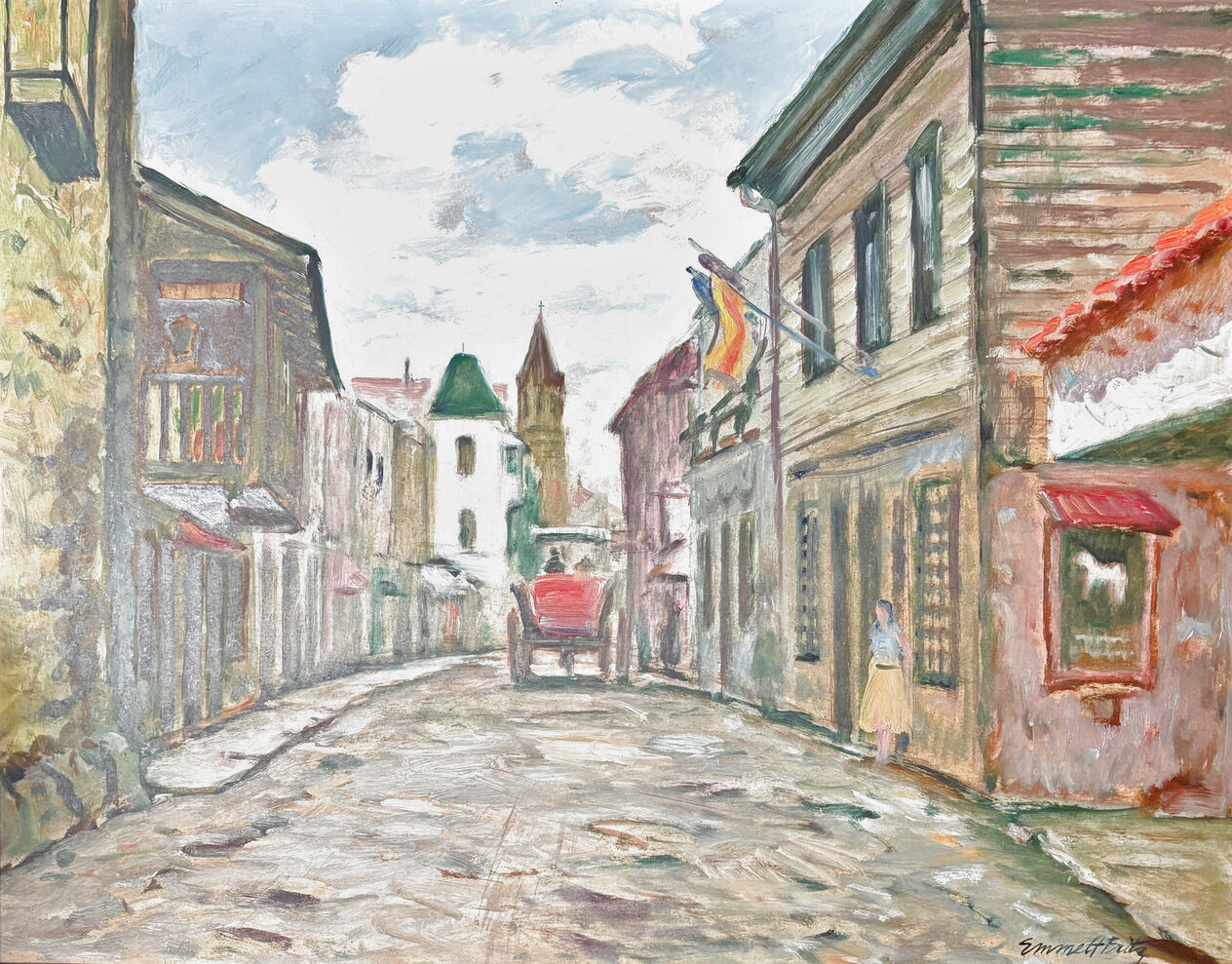 Saint George Street, Looing South 1959 Oil on Board by Emmett Fritz ...