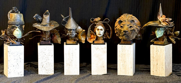 Wizard of Oz Set of 6 Unique Bronze Sculptures by Theodore Gall - For ...