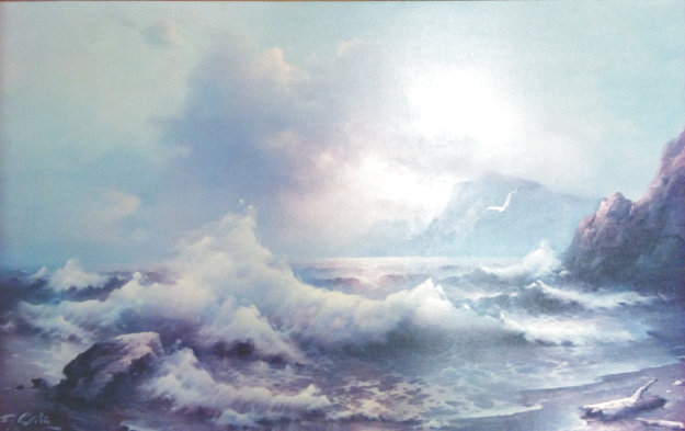 Shipwreck 1979 30x48 by Eugene Garin