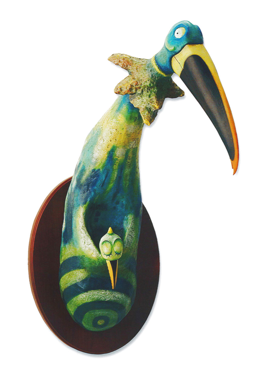 Unorthodox Taxidermy: Kangaroo Bird Resin Sculpture 2006 23 in by Dr ...